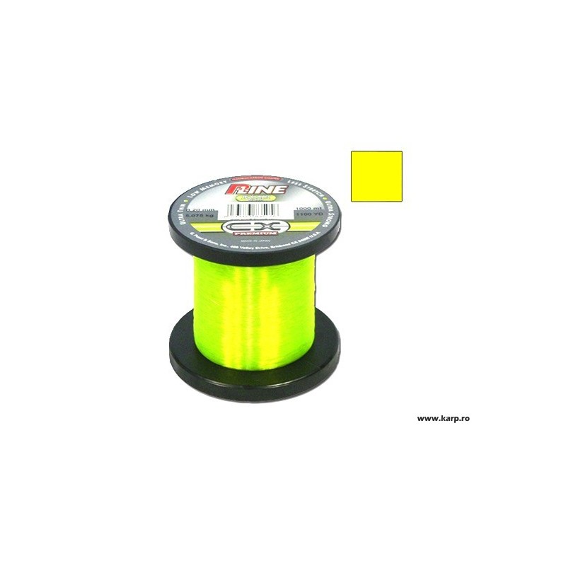 Fir Monofilament P-Line CX Premium Fluorocarbon, Hi Viz Green, 1000m ...