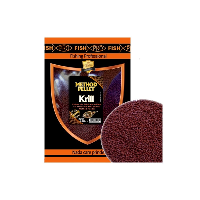 Pelete Fish Pro Method Feed Krill, 2mm, 700g
